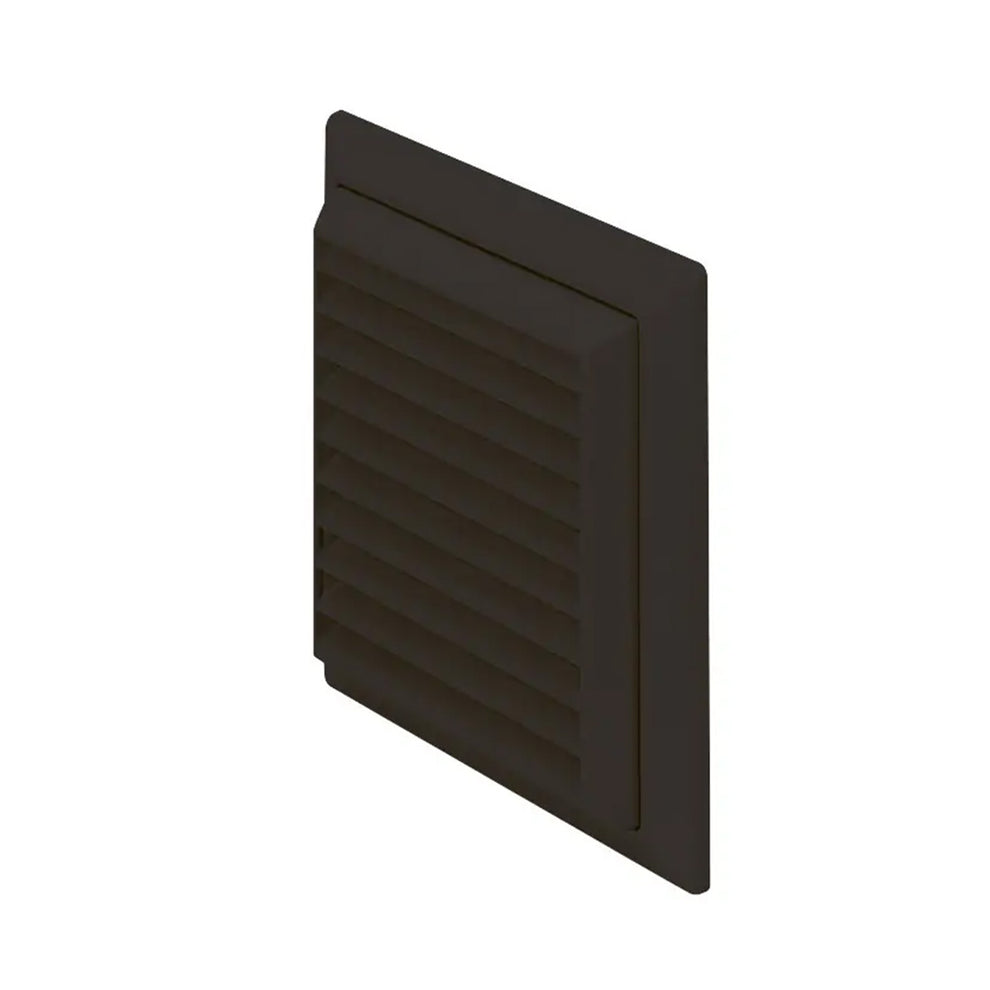 PVC Louvred Gill Round Spigot with Fly screen – BPC Ventilation Store