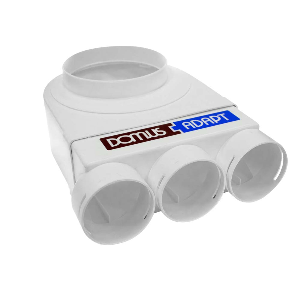 Domus PVC 3x75mm Plenum with 125mm Spigot – BPC Ventilation Store