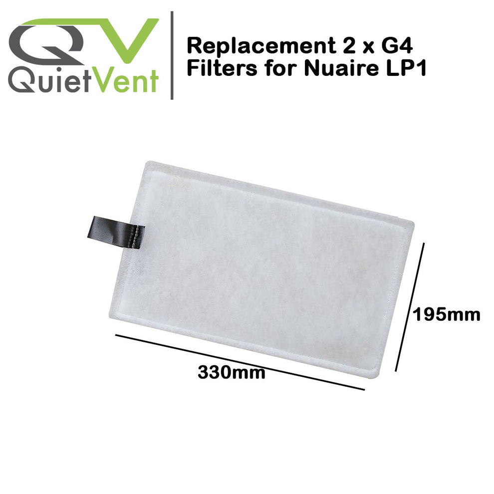 Replacement 2 x G4 Filters for Nuaire LP1 Heat Recovery Unit – BPC ...